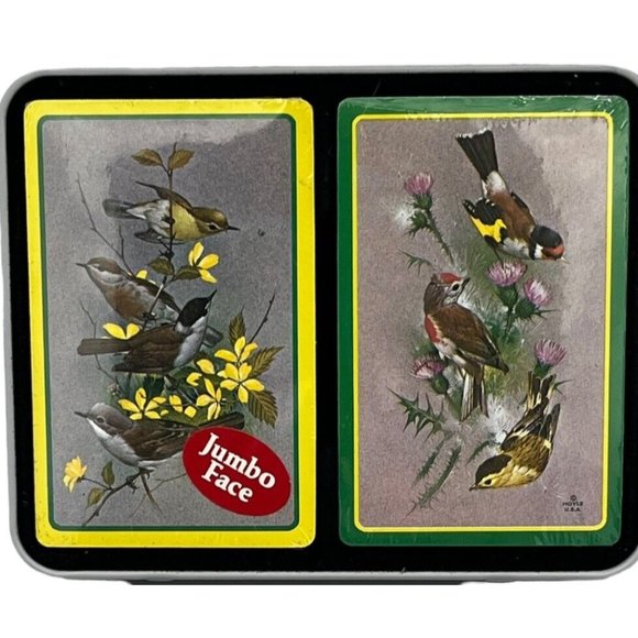 Hoyle | Games | Vtg Hoyle Products Bird Playing Cards 2 Decks In Metal ...